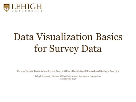 Pdf Data Visualization Basics For Survey Data · Data Visualization