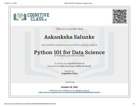Aakanksha Salunke On Linkedin Datascience Python Ibm Certification