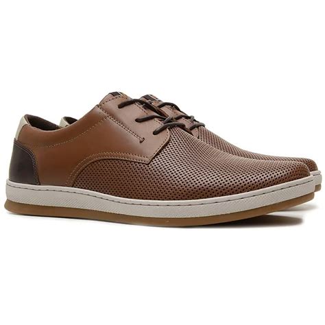 Tênis Casual Freeway Alpha 003 Couro Masculino Marrom Compre Agora
