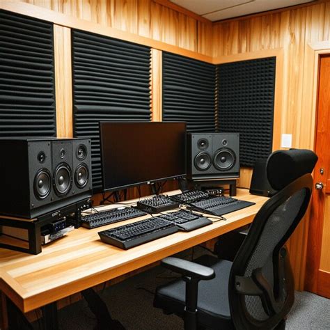 a computer lab with a focus on hardware development and testing benches