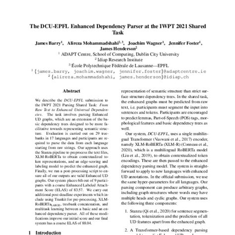 The Dcu Epfl Enhanced Dependency Parser At The Iwpt 2021 Shared Task