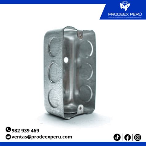 Caja Eléctrica Metálica 4×2 Rectangular Acero Galvanizado Para