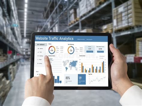 computer software for website traffic analytics data on computer screen
