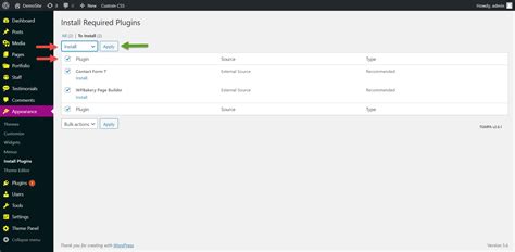Installing Recommendedbundled Plugins Majestic Wordpress Theme
