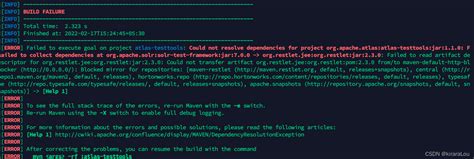 【atlas】atlas 编译报错整理(全)apache Atlas编译失败 Csdn博客 【atlas】atlas 编译报错整理(全)apache Atlas编译失败 Csdn博客