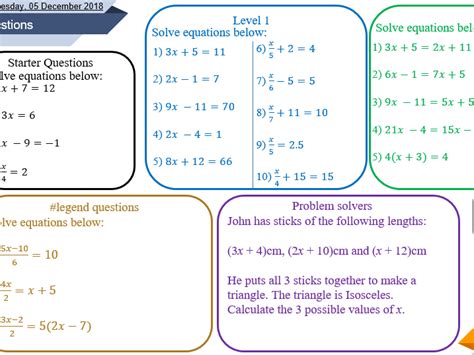 solving equations lesson includes multi variable teaching resources