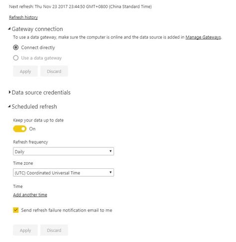 solved salesforce report automatic refresh to power bi de