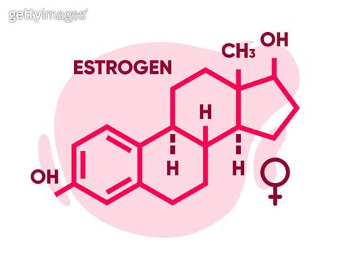 Symbol Of Estrogen Skeletal Formula Logo Molecular Chemical Formula