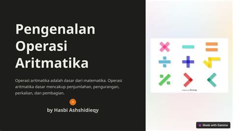 Pengenalan Operasi Aritmatika Kelas 7pptx