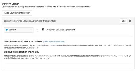 Launch Workflows From Salesforce Ironclad