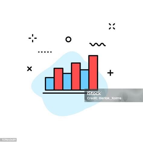 Data Analysis Web Icons In Line Style Graphs Analysis Big Data Growth Chart Research Vector