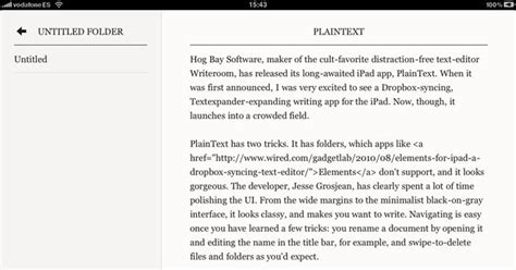 Plaintext Ipad Text Editor From The Makers Of Writeroom Wired