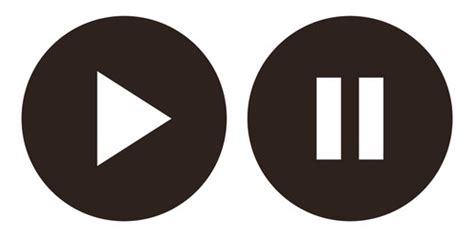 Play Pause And Stop Button Set Royalty Free Vector Image