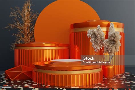 연단이 있는 3d 렌더링 화장품을 보여주기 위해 서십시오 받침대 디스플레이 스튜디오의 무대 쇼케이스 0명에 대한 스톡 사진 및 기타 이미지 Istock