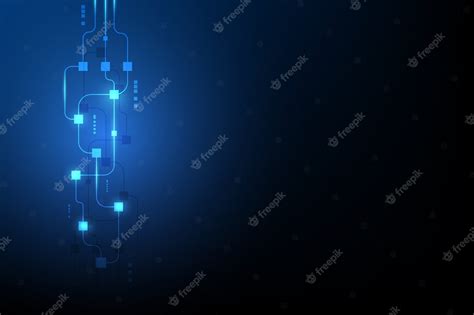 Premium Vector Abstract Circuit Networking Blockchain Background
