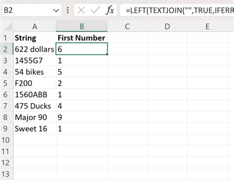 Excel How To Extract First Number From String