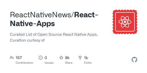 GitHub ReactNativeNews React Native Apps Curated List Of Open Source React Native Apps