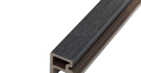 Midnight Black 2 5m Slatted Composite Cladding Acoustic Wall Corner Piece