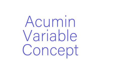 Acumin Variable Concept Font Free Download Now