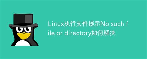 how to solve the problem of no such file or directory when linux
