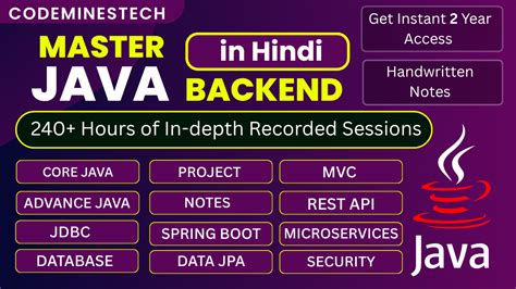 240 Hrs Java Backend Course In Hindi