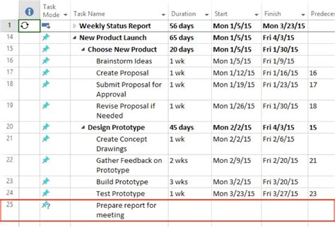 Managing Tasks In MS Project Training Connection