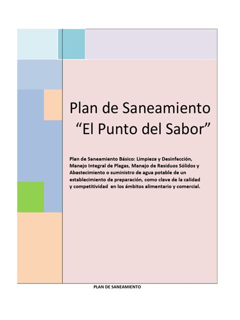 Plan Saneamiento Basico General Pdf Residuos Alimentos