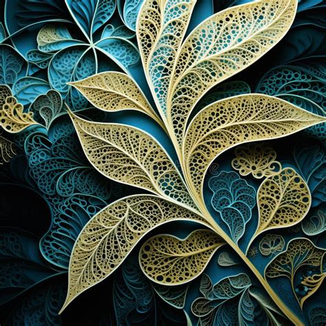 Biotechnology Background With Lace Patterns And Contrasting Colors