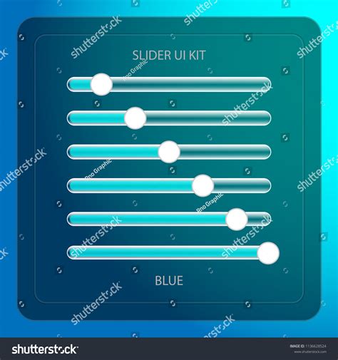 Slider Bar Kit For UI Design With Transparency Royalty Free Stock Vector 1136628524 Avopix Com