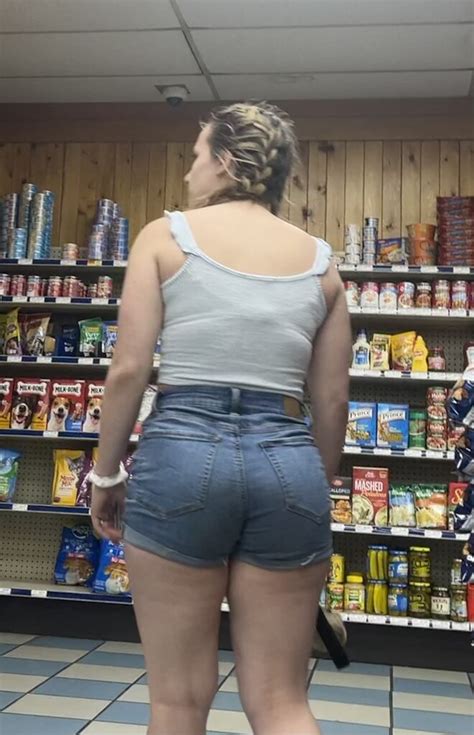 First Post Short Jean Shorts Thick Thighs Gas Station Short Shorts