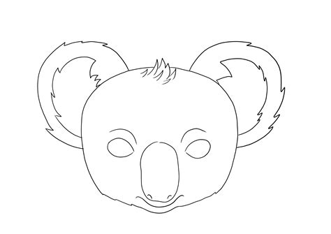 Koala Masker Kleurplaat