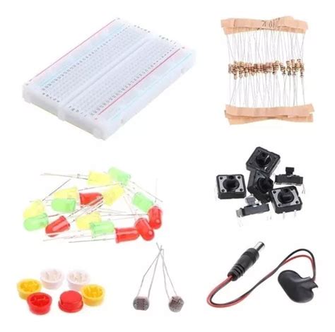 Kit Para Arduino Uno Botoes Protoboard Leds Parcelamento Sem Juros