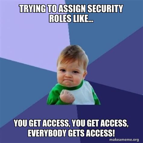 Trying To Assign Security Roles Like You Get Access You Get Access
