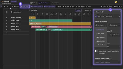 Gantt View Aitable Help Center