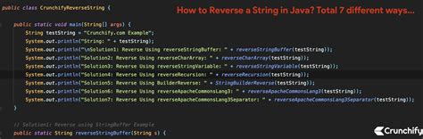 How To Reverse A String In Java Total 7 Different Ways • Crunchify