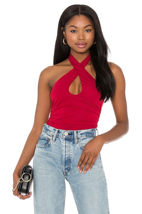 Nbd Samantha Bodysuit In Ruby Red Revolve