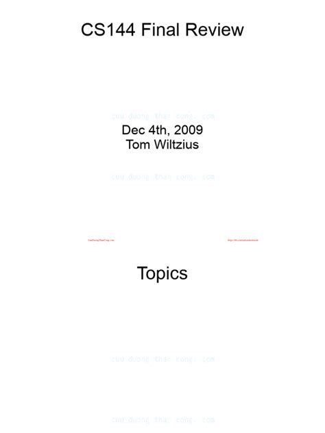 Mang May Tinh Philip Levis Cs144 Final Review Cuuduongthancong Com Pdf Transmission