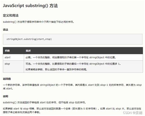Js中截取字符串的三个方法 Substring、substr、slicejs Substring截取字符串 Csdn博客