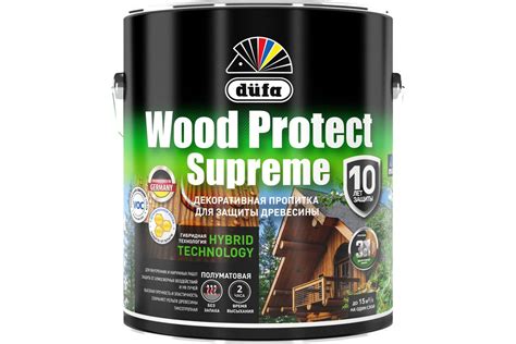 Пропитка Dufa WOOD PROTECT Supreme, белая 2,5 л МП00-008385 - выгодная ...