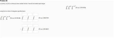 Solved Problem Points Let F Be A Continuous Chegg Com