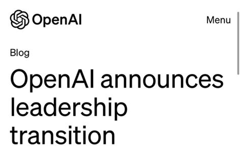 Только что Openai объявил что Сэм Альтман покидает компанию Главу к