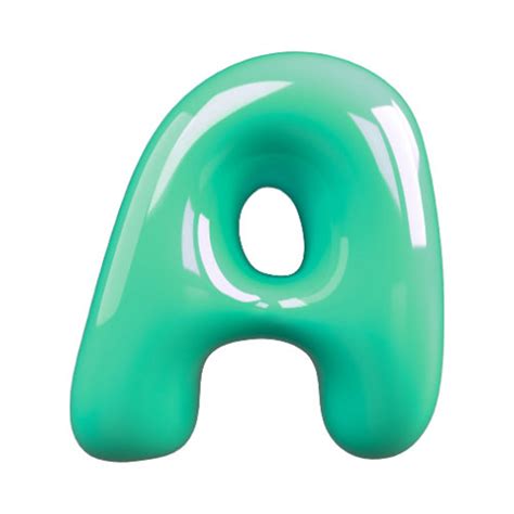 3d Bubble Letters Green Font Png Svg Green Bubbly Letter Summer Cute