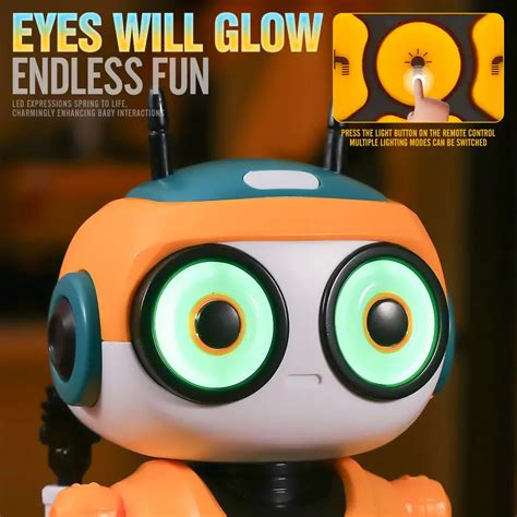 Ai 인터랙티브 Rc 로봇 표정 지능형 원격 제어 스마트 로보 매직 음성 녹음 Led 눈 제스처 유도 프로그 Temu