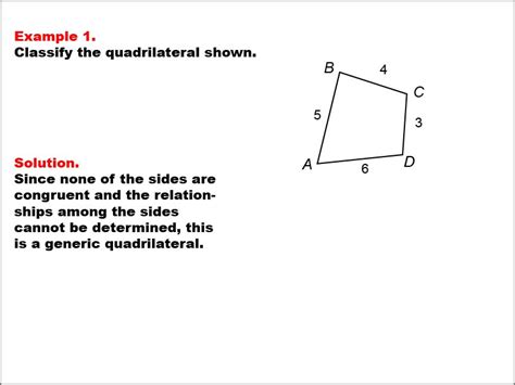 Math Example Polygons Quadrilateral Classification Example 1