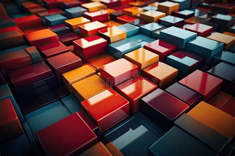 Modern Abstract Background With Colorful Plastic Cubes Stock Illustration Illustration Of