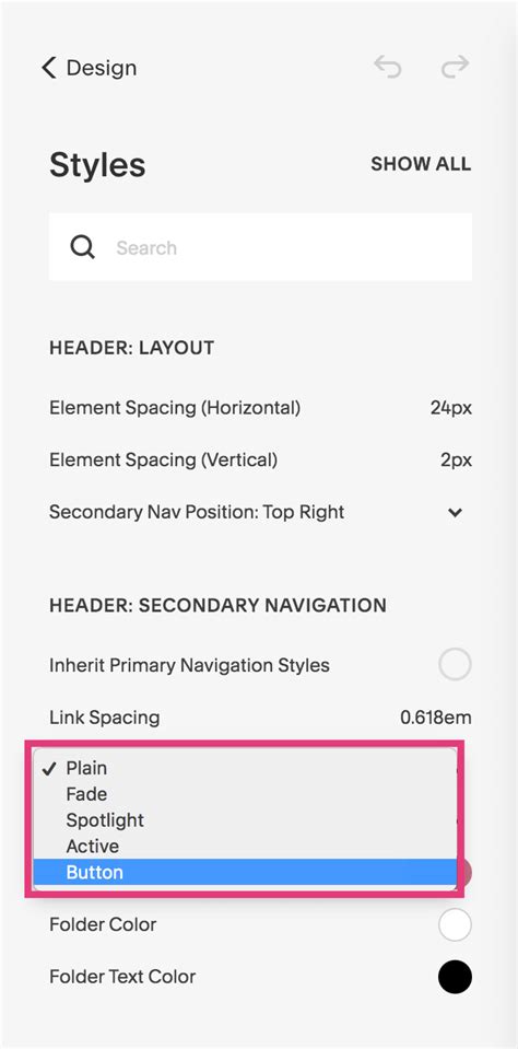 Squarespace Secondary Navigation How To Add A Button Lauren Taylar