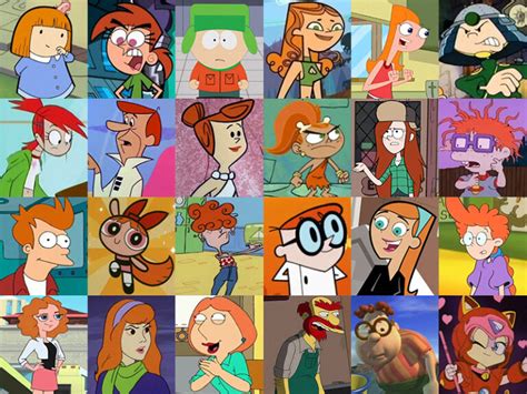 Ginger Cartoon Characters Celebrating The Redheads Of Animation