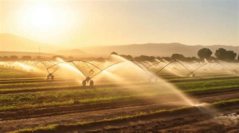 Premium Ai Image Agricultural Irrigation System Automated Agriculture