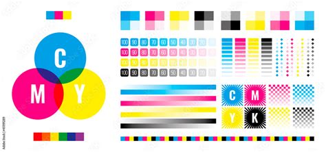 Cmyk Bars Printing House Press Registration Testing Colors Marks Printer Calibration Colorful