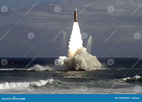 Launch Of A Ballistic Missile Stock Illustration Illustration Of Radioactive Military